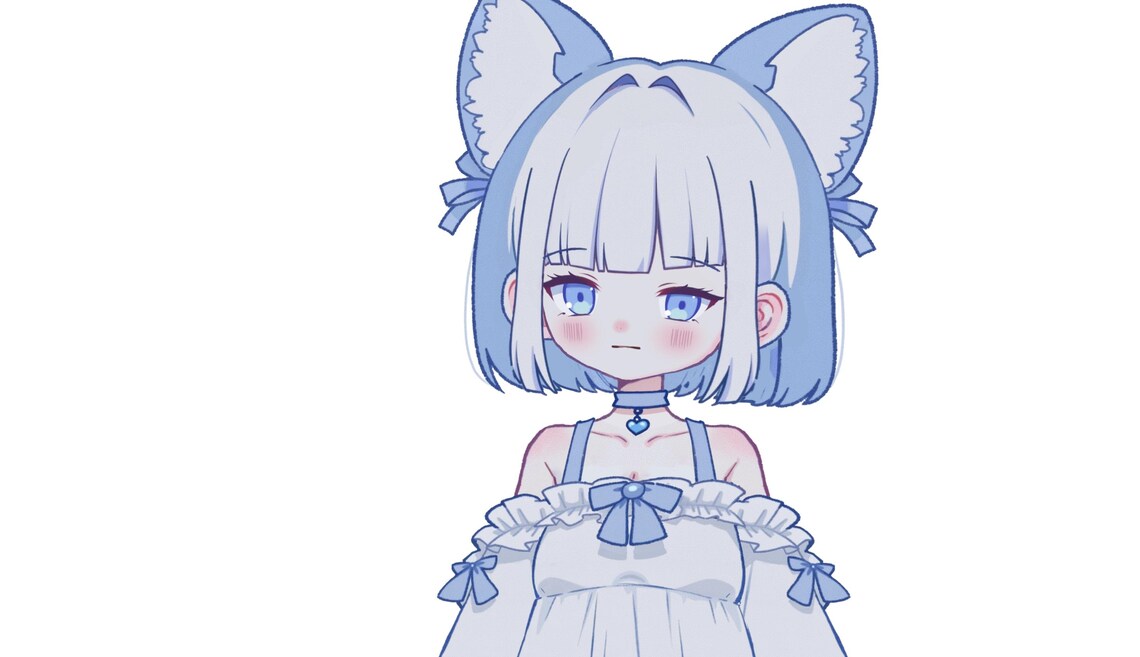 Live2d Model: Blue Cat – Vtuber Model FULLY RIGGED - Ready to Use! - Etsy