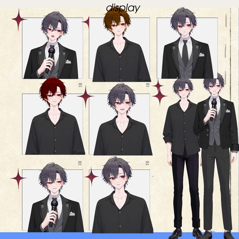 Live2d Model: Male Idol Man – Vtuber Model FULLY RIGGED - Ready to Use ...
