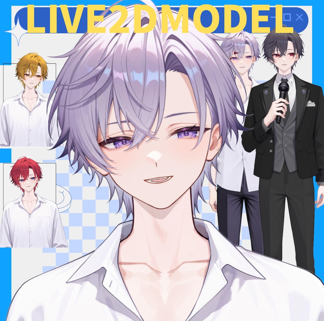 Live2d Model: Male Idol Man – Vtuber Model FULLY RIGGED - Ready to Use ...