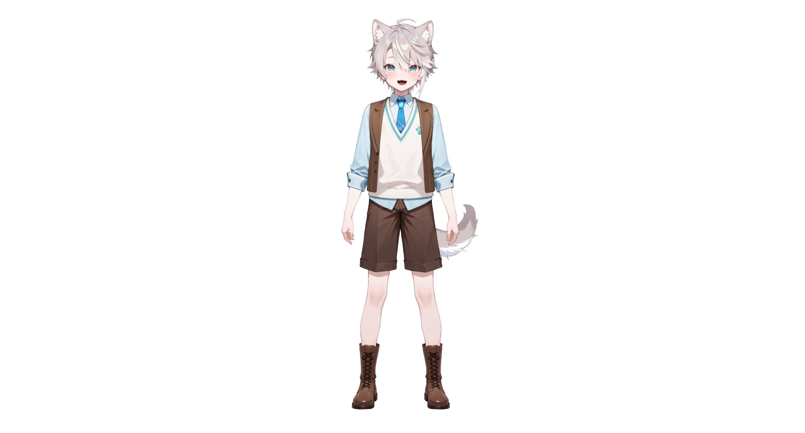 Live2d Model: Puppy Schoolboy With Dog Ears – Vtuber Model FULLY RIGGED - Ready to Use! Launcher ...