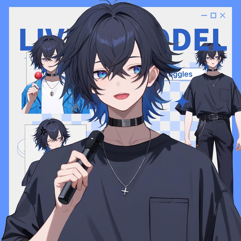 Vtuber Model Black Wolf - Etsy