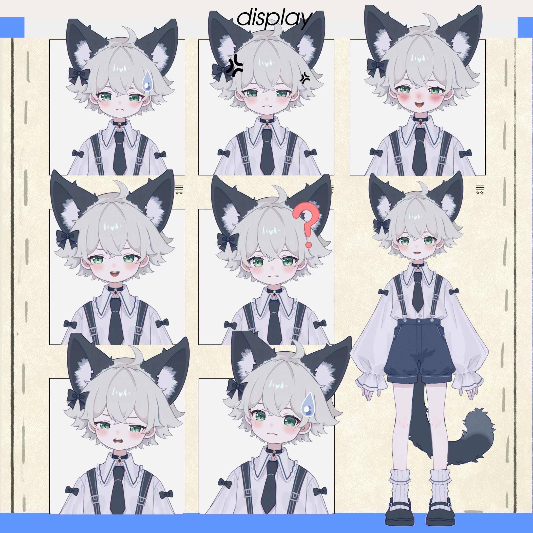 Live2d Model: Silver Kitten Boy –vtuber Model FULLY RIGGED - Ready to ...