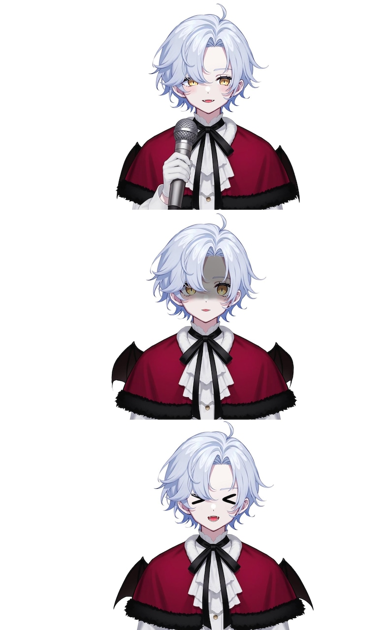Live2d Model: White Hair Angel Boy Halloween Edition Vampire – Vtuber ...
