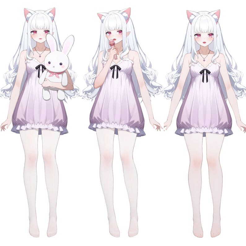 Live2d Model: White Succubus vtuber Model FULLY RIGGED Ready to Use - Etsy Australia