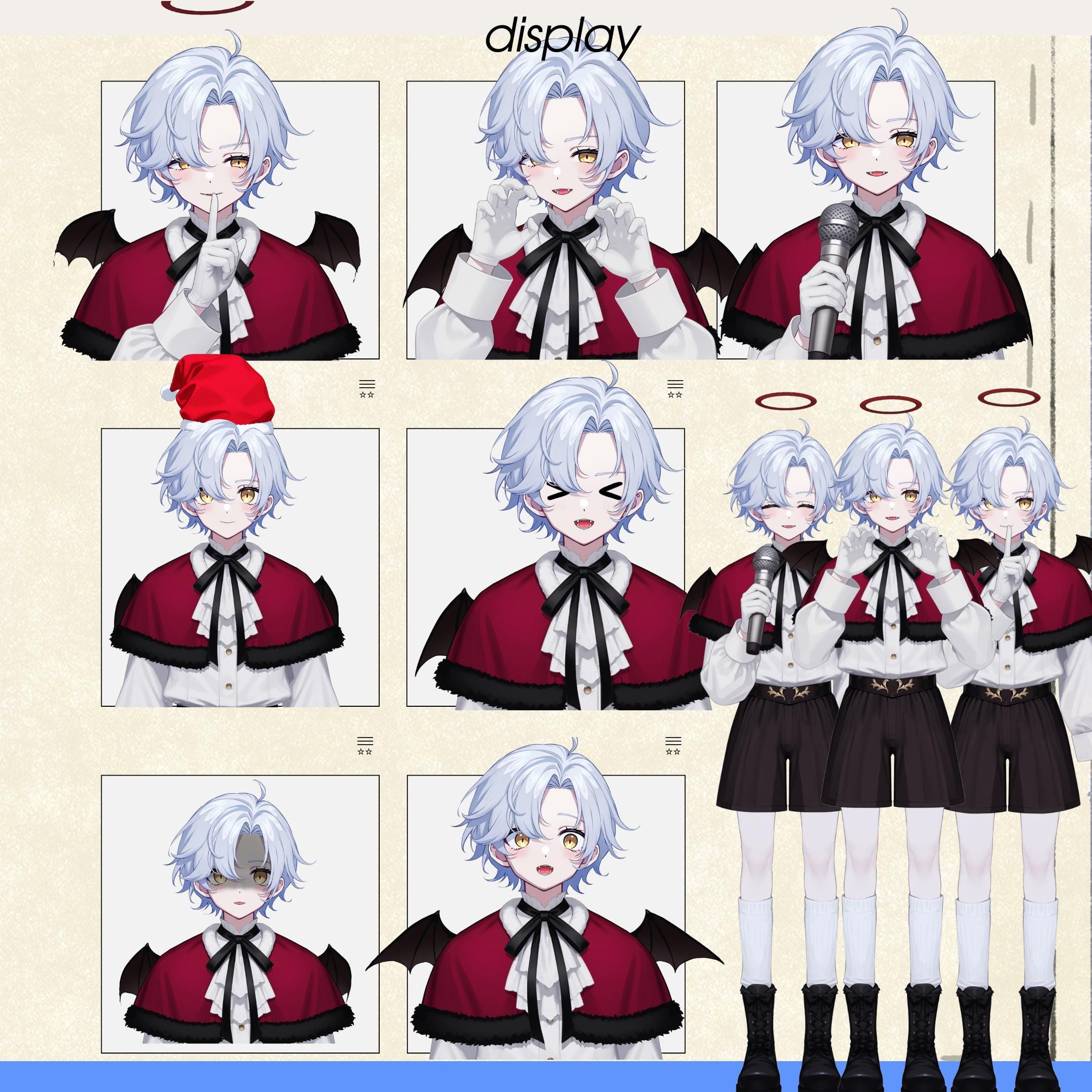 Live2d Model: White Hair Angel Boy Halloween Edition Vampire – Vtuber ...