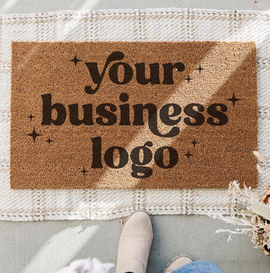 Custom Business Logo Coir Doormat: Personalized Welcome Mat - Etsy UK