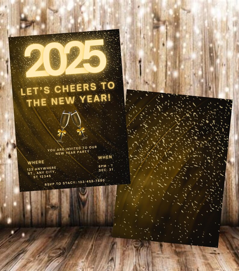 Editable New Years Eve Party Invitation Template NYE Party Instant ...