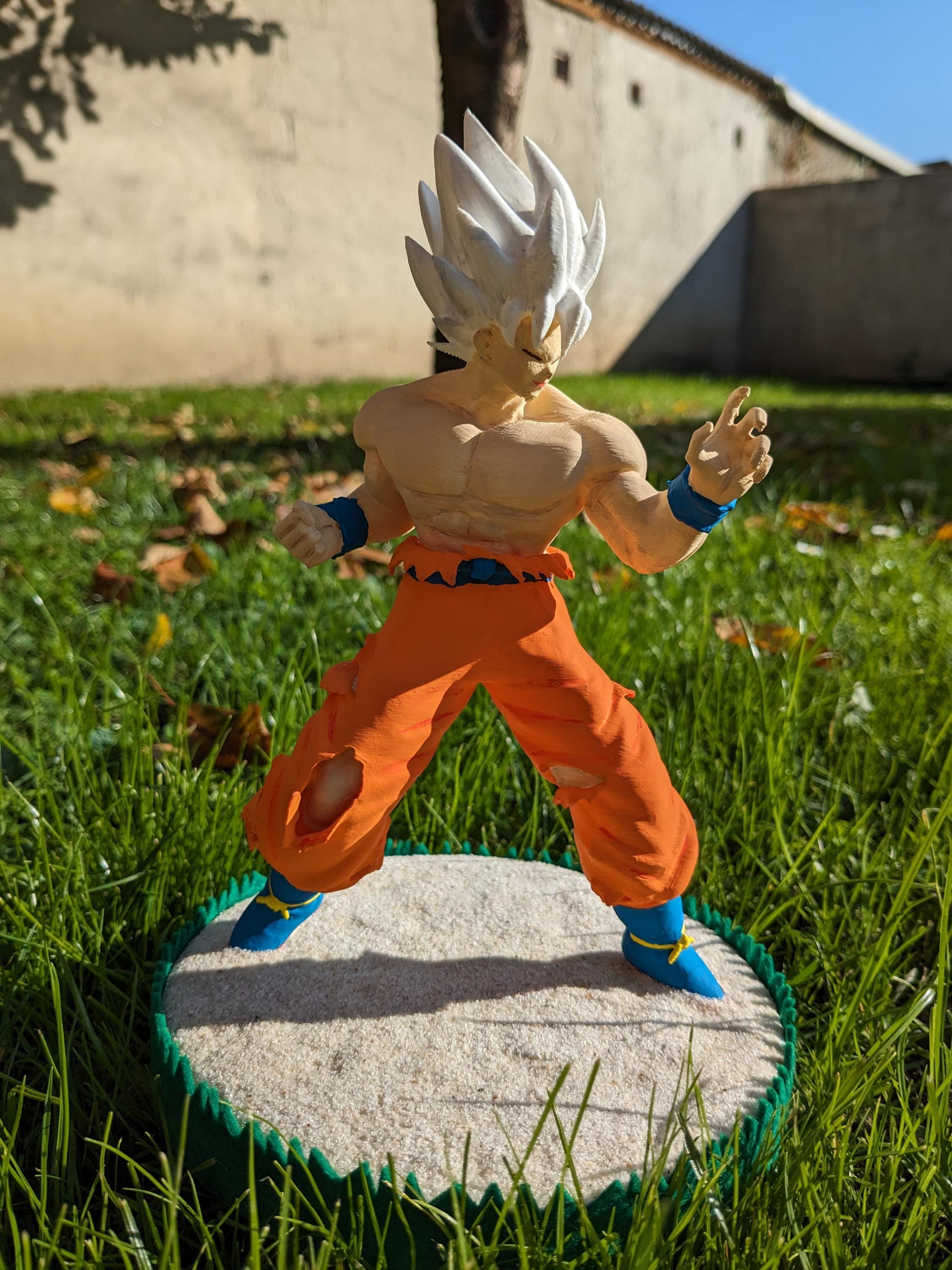 DBZ Goku Figure - 3d Printed - Hand Painted - Sierra Leone Sand Base - Etsy