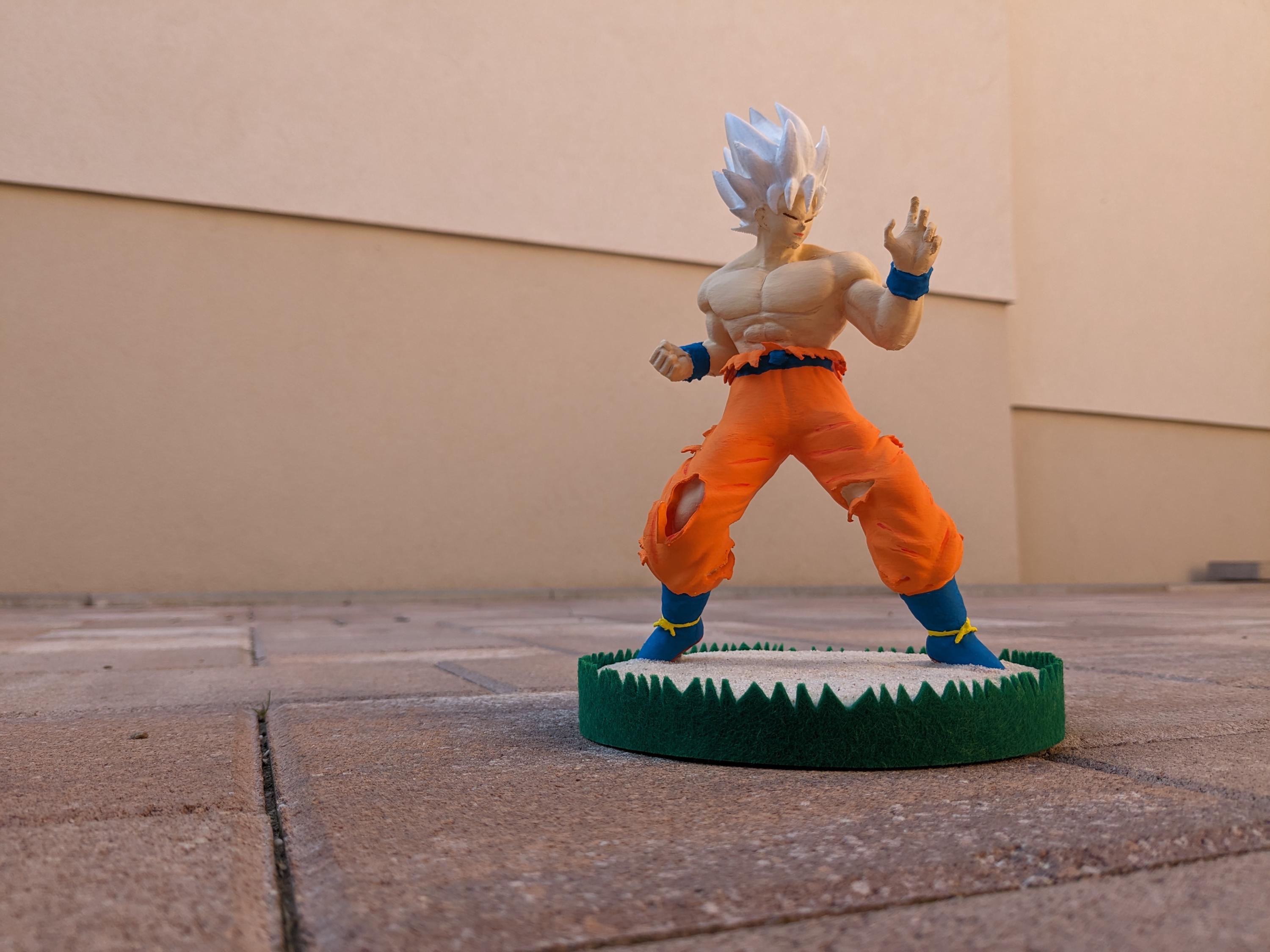 DBZ Goku Figure - 3d Printed - Hand Painted - Sierra Leone Sand Base - Etsy