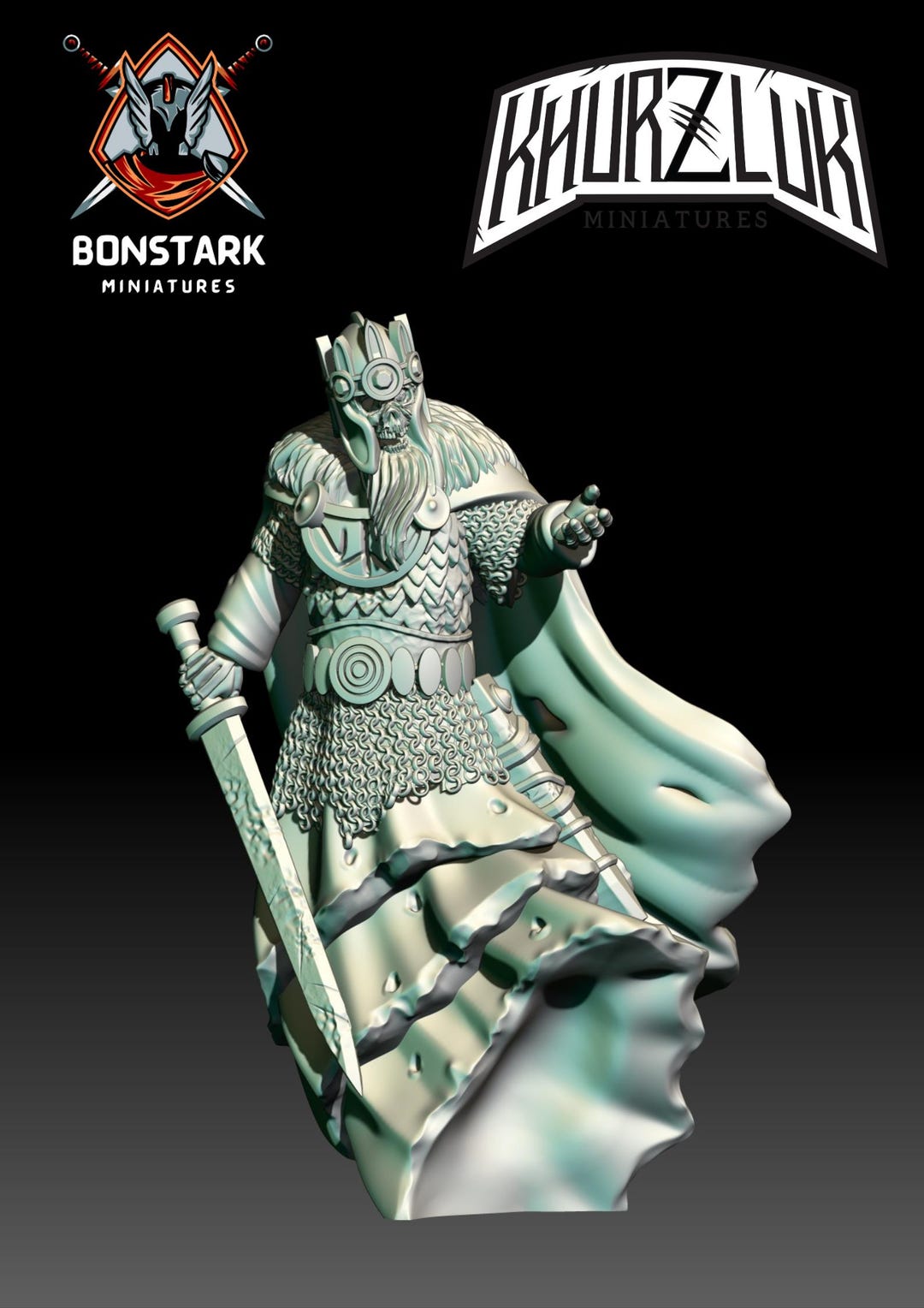 Necro Lord Shadow King Wraith Shade Evil Northen Kingdoms 28mm Tabletop ...