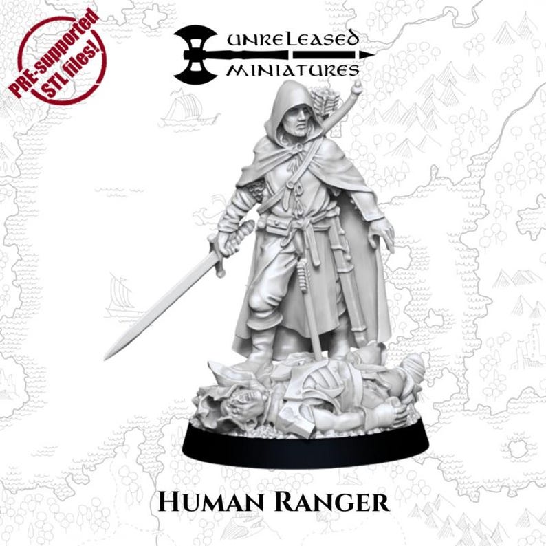 Human Ranger | Unreleased Miniatures | Mesbg | Lotr | 28mm | - Etsy