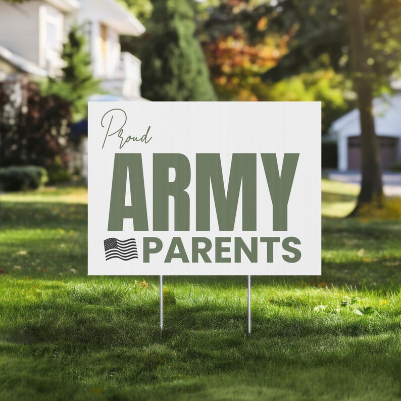Custom Proud Army Family Yard Sign Military Pride Yard Decoration ...
