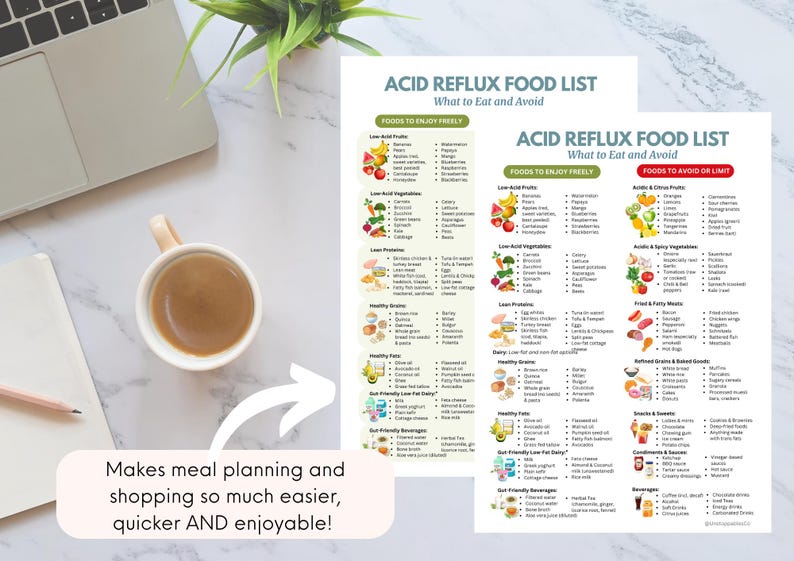 GERD Diet Food List - GERD Food Chart & Meal Plan - Help for Acid ...