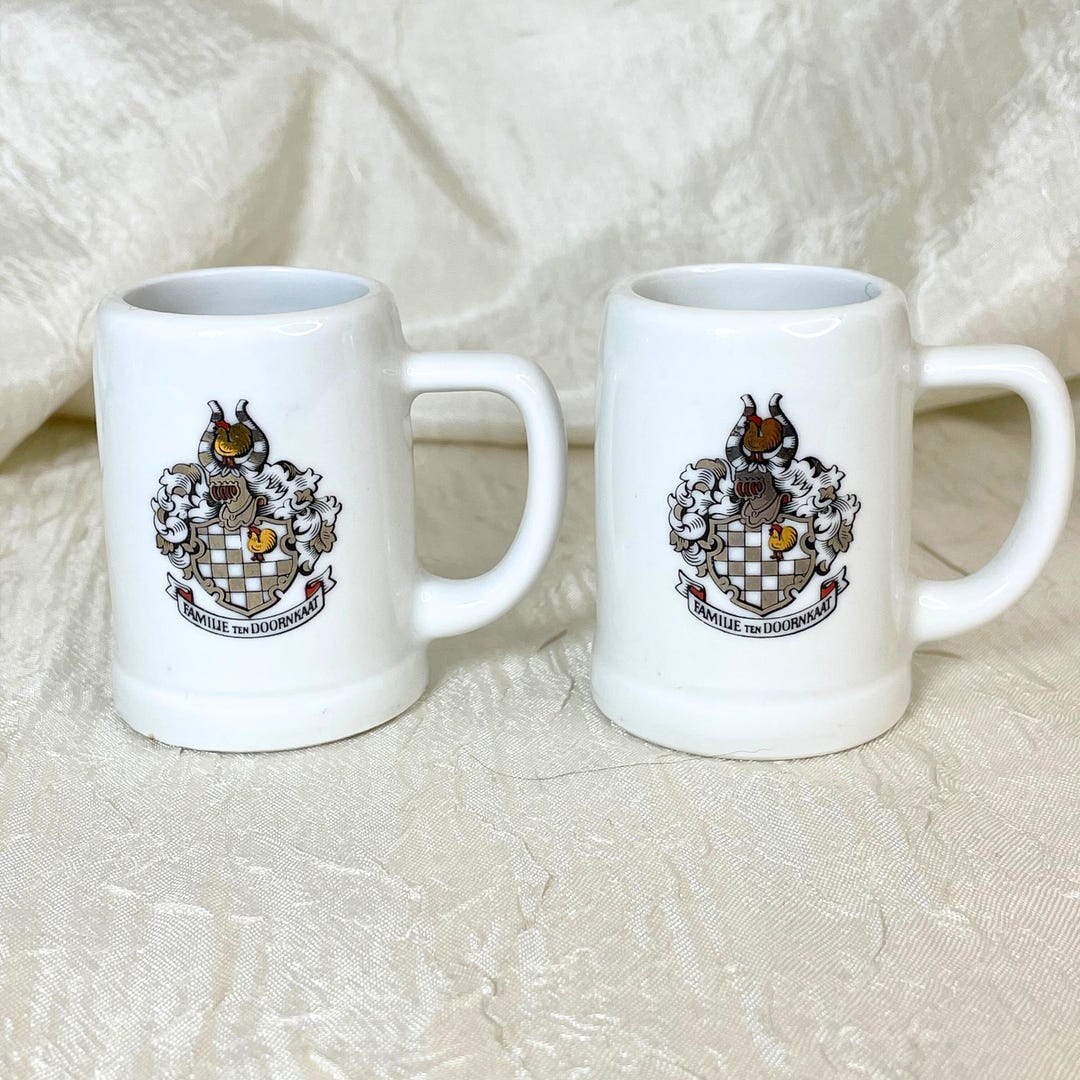Mini Collectible Porcelain Beer Stein || Set of 2 Miniature Beer Shot ...