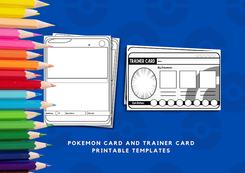 Pokemon Card Template, Trainer Card Template | Kids Pokemon Inspired ...
