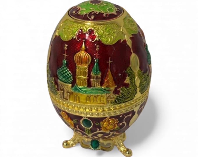 Faberge Vintage Style Russian Egg Toothpick Holder | Gift for Him ...