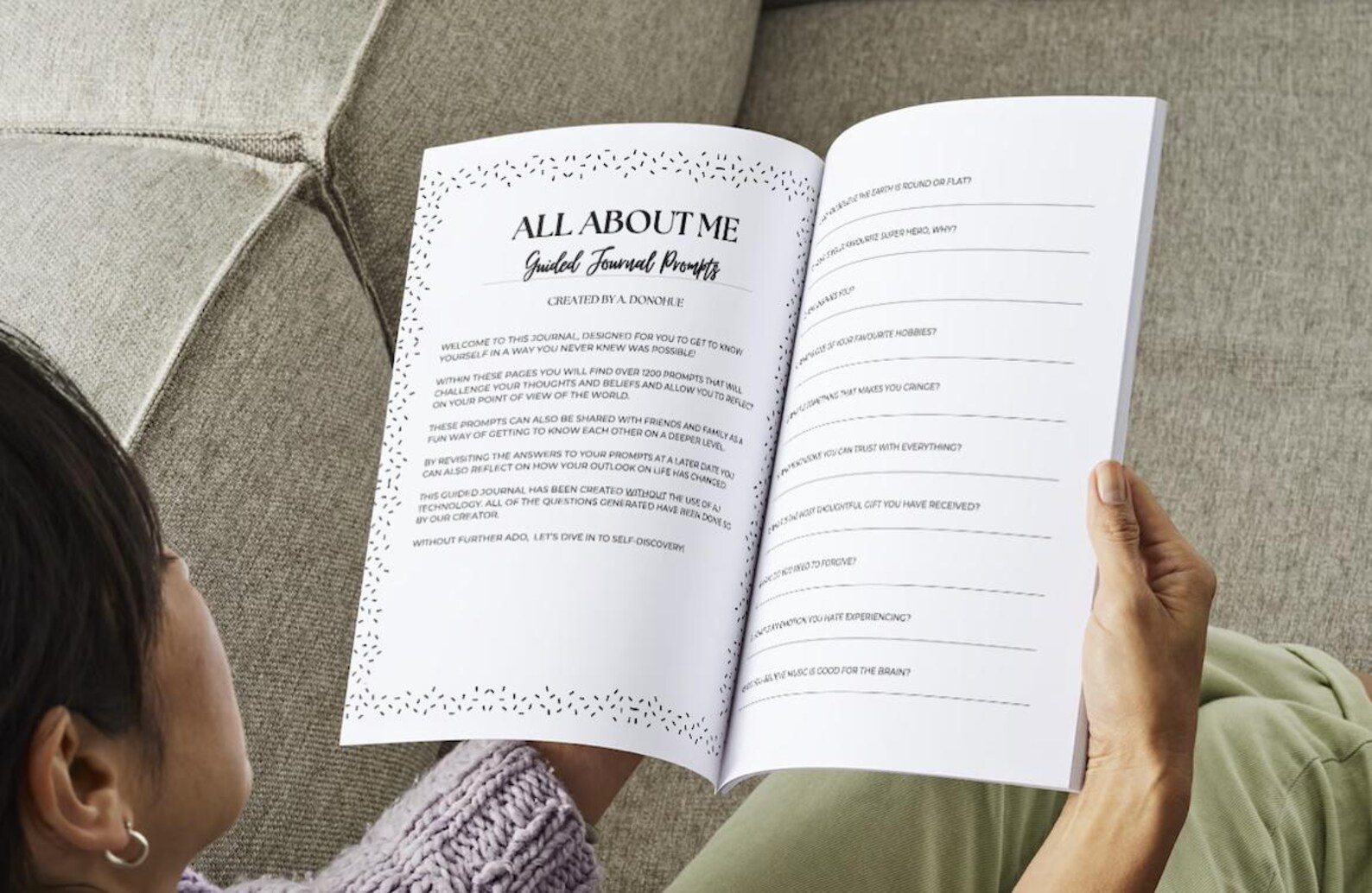 1200 Guided Journal Prompts: All About Me - Etsy