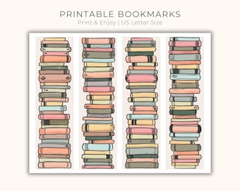 Book Reading Tracker Printable Bookmarks | 4 Designs in 1 PDF Digital ...