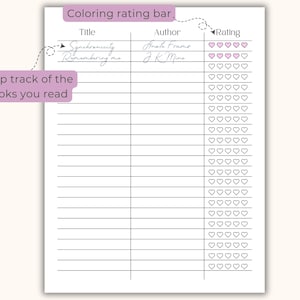 Printable Reading Log Tracker Book Tracker Clean Dotted Design PDF ...