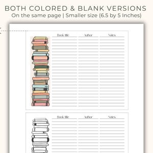 Printable Reading Tracker Coloring Book Log PDF File Digital Download ...
