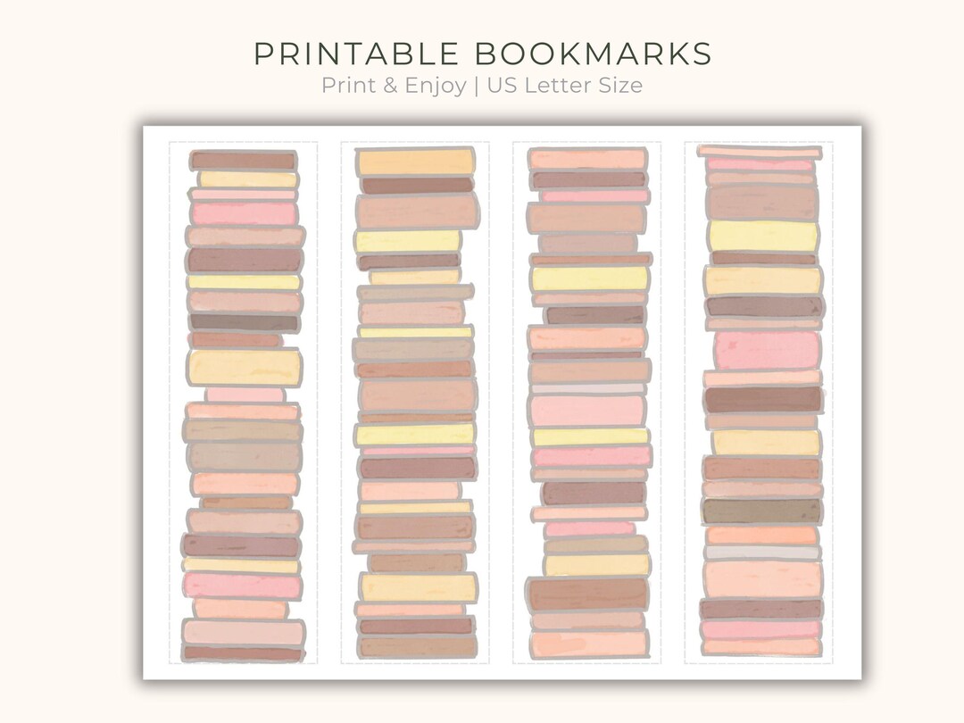 Printable Reading Tracker Bookmarks | 4 Designs in 1 PDF Digital ...