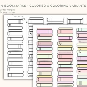 Book Reading Tracker Printable Bookmarks | 4 Designs in 1 PDF Digital ...