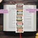 Book Reading Tracker Colorable Printable Bookmarks | 4 Designs - 1 PDF ...