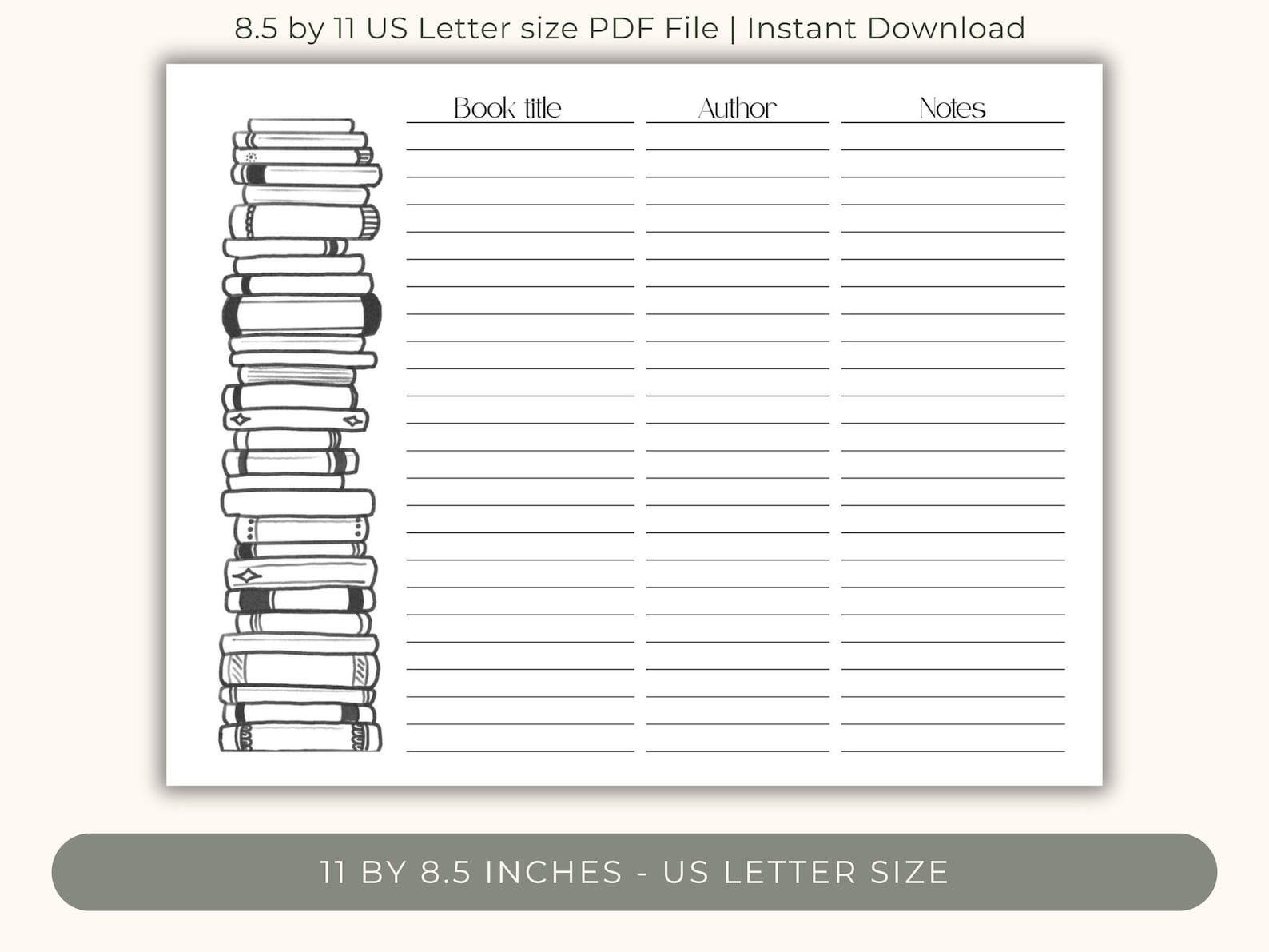 Printable Reading Tracker Coloring Book Log PDF File Digital Download ...
