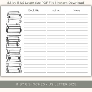 Printable Reading Tracker Coloring Book Log PDF File Digital Download ...