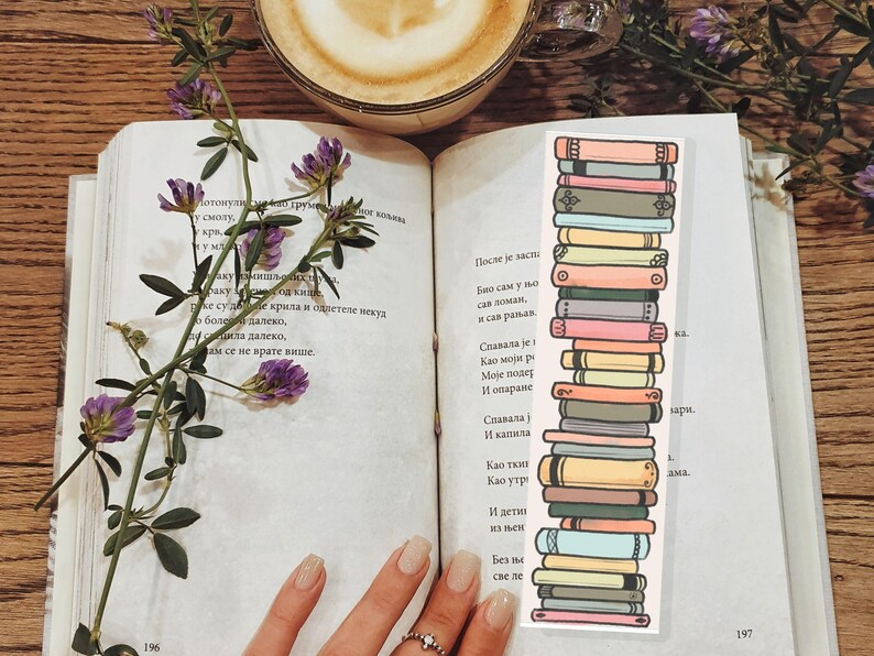 Book Reading Tracker Colorable Printable Bookmarks | 4 Designs - 1 PDF ...