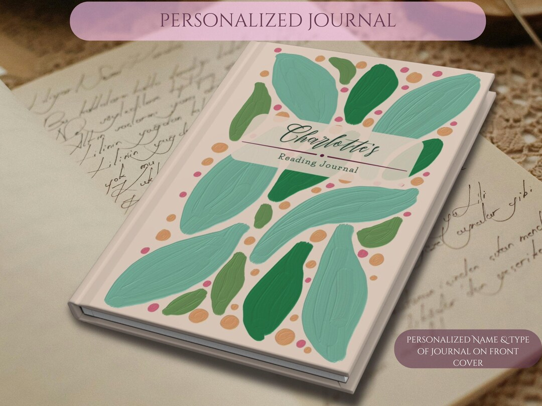 Personalized Name Leaves Journal, Oil Painting Effect Hardcover Journal ...