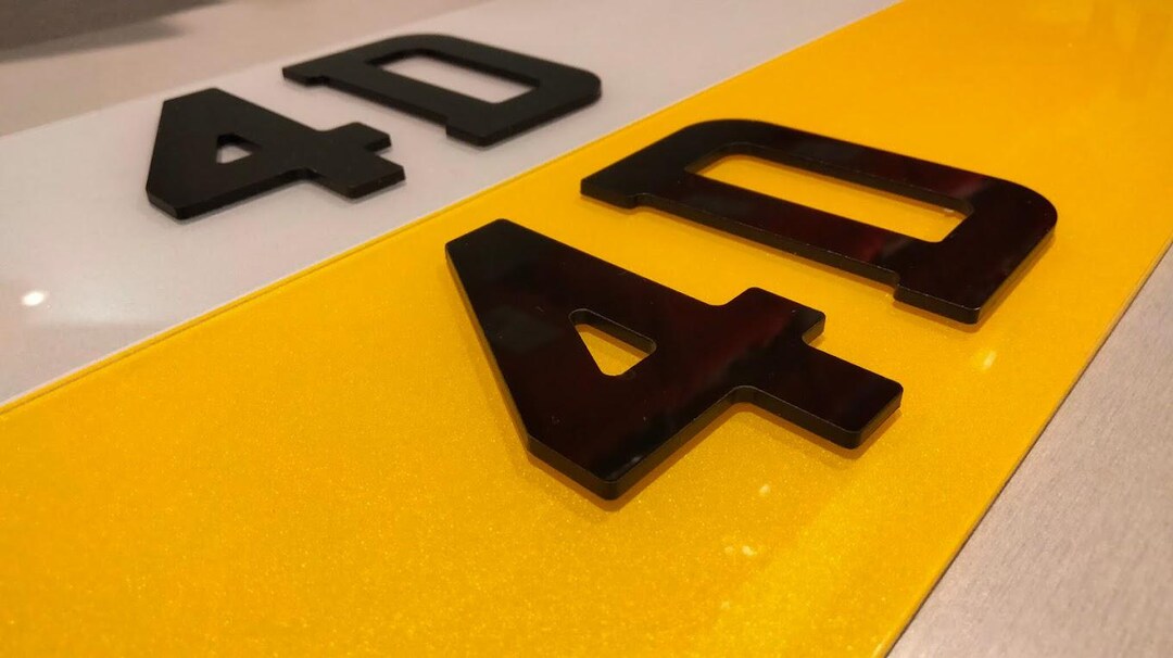 4D 3mm Number Plates | Refined Style & Clean Look - Etsy