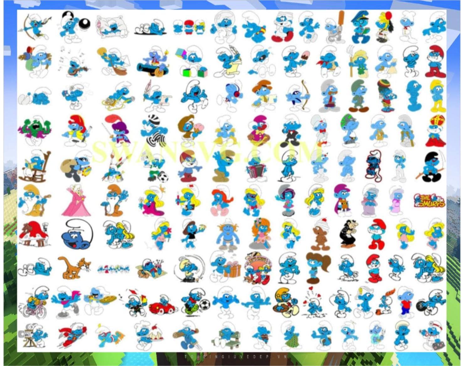 1030 Smurfs Bundle Svg, Smurfs Svg, Mega Bundle Smurfs Png, Smurfs Cut ...
