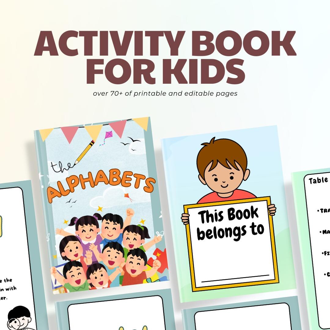 Activity Book for Kids, Alphabet Book, Tracing Alphabet Letters ...