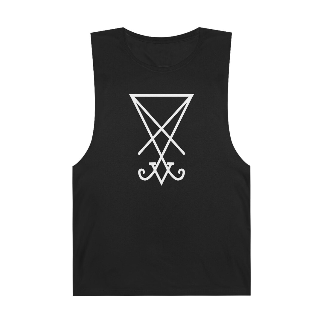 Tank Top Sigil of Lucifer Goth Rock Metal Black, Unisex Vest, Gothic ...