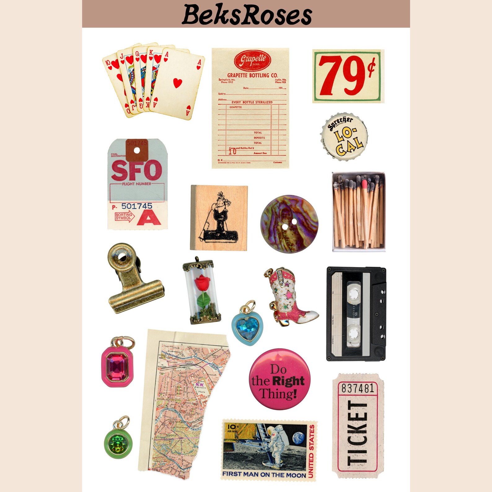 Collectors Collage Sticker Sheet 4 X 6 • Glossy Vinyl Sticker Sheet for ...