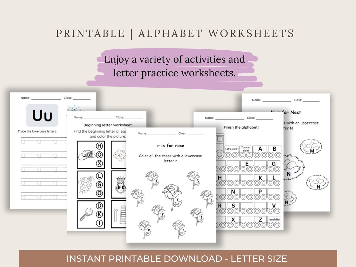 Handwriting Practice Sheet for Kids | Alphabet Tracing Worksheets ...