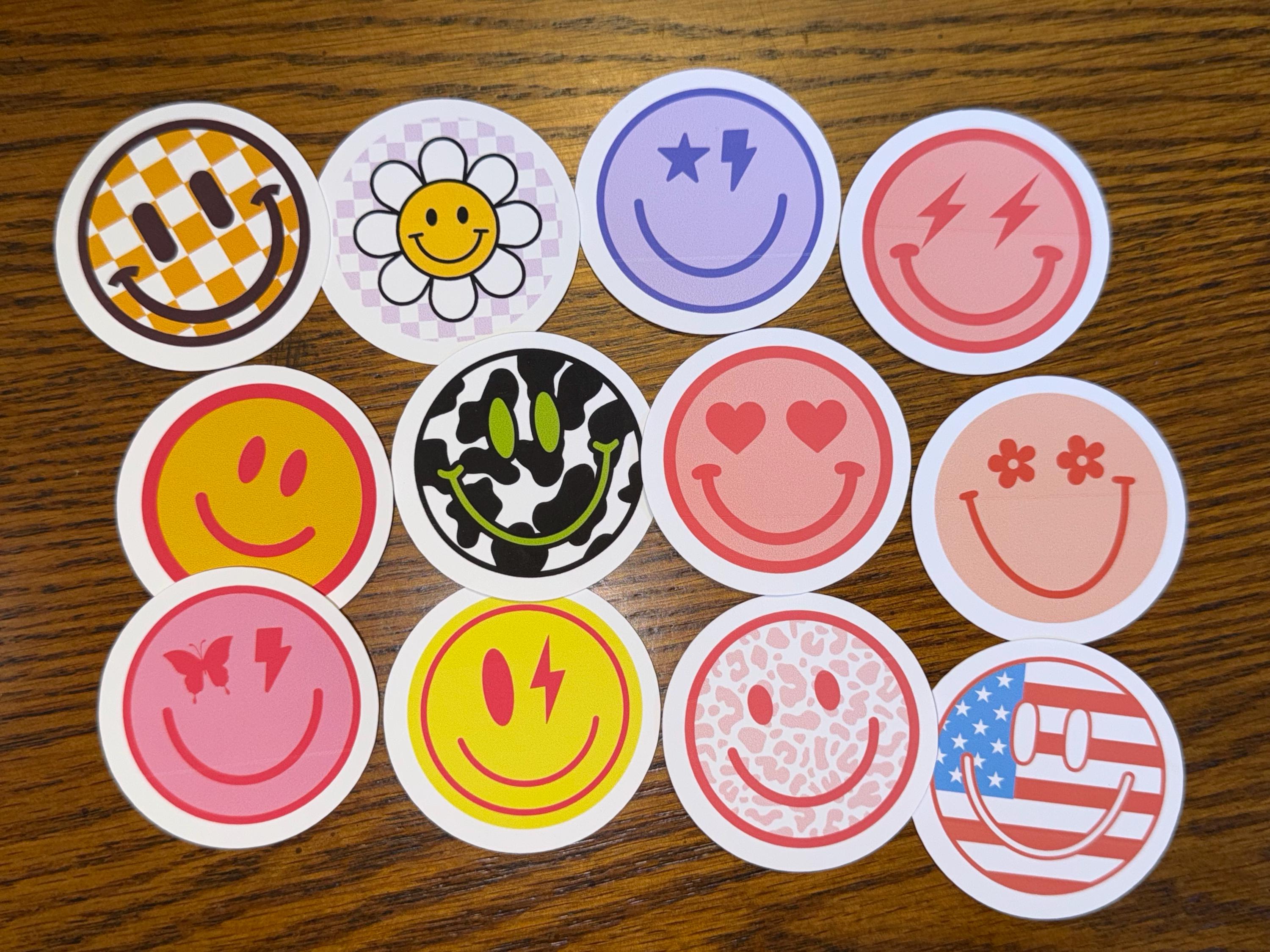 Smiley Face Custom Stickers - Etsy