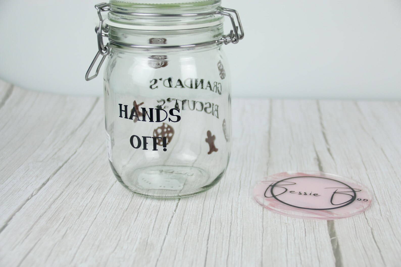 Personalised Biscuit Jar - Grandad - Custom Cookie Storage Jar With ...