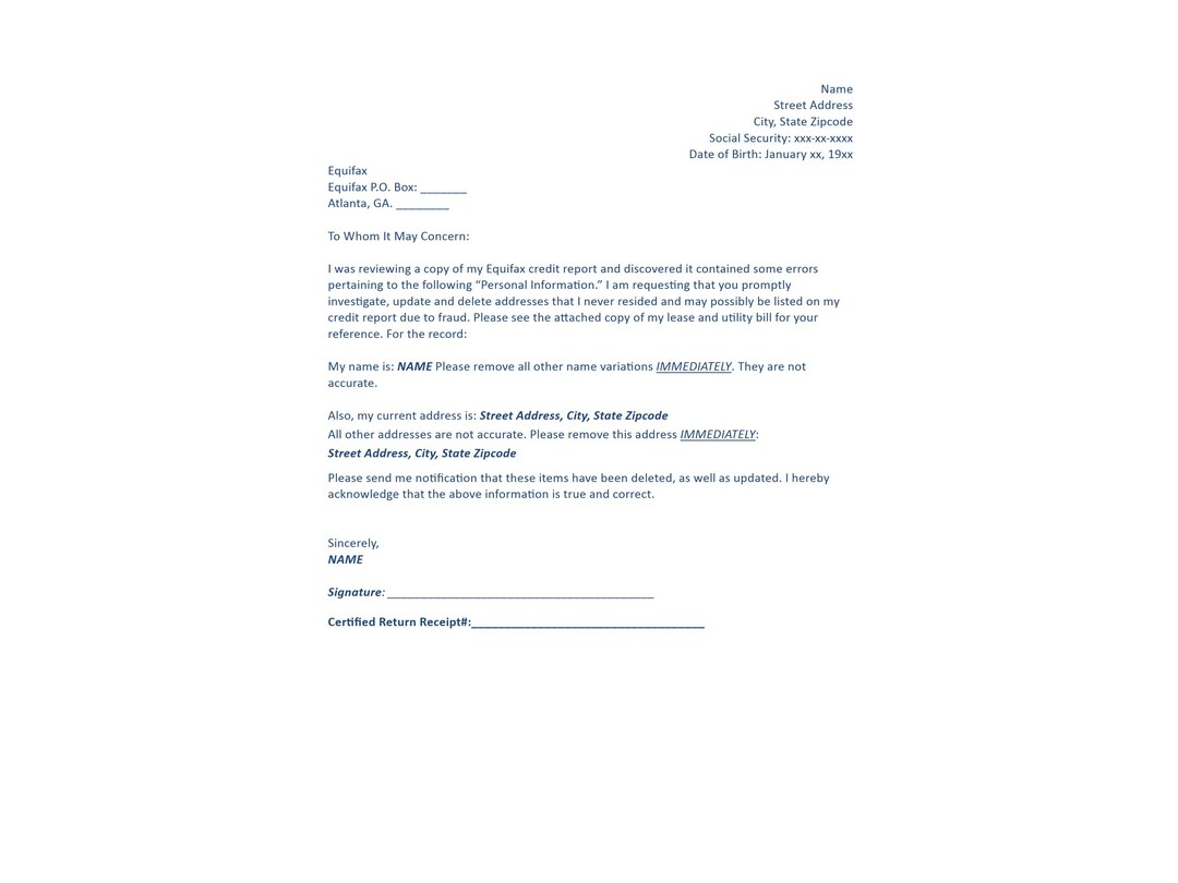 Personal Info Update Letter - Etsy