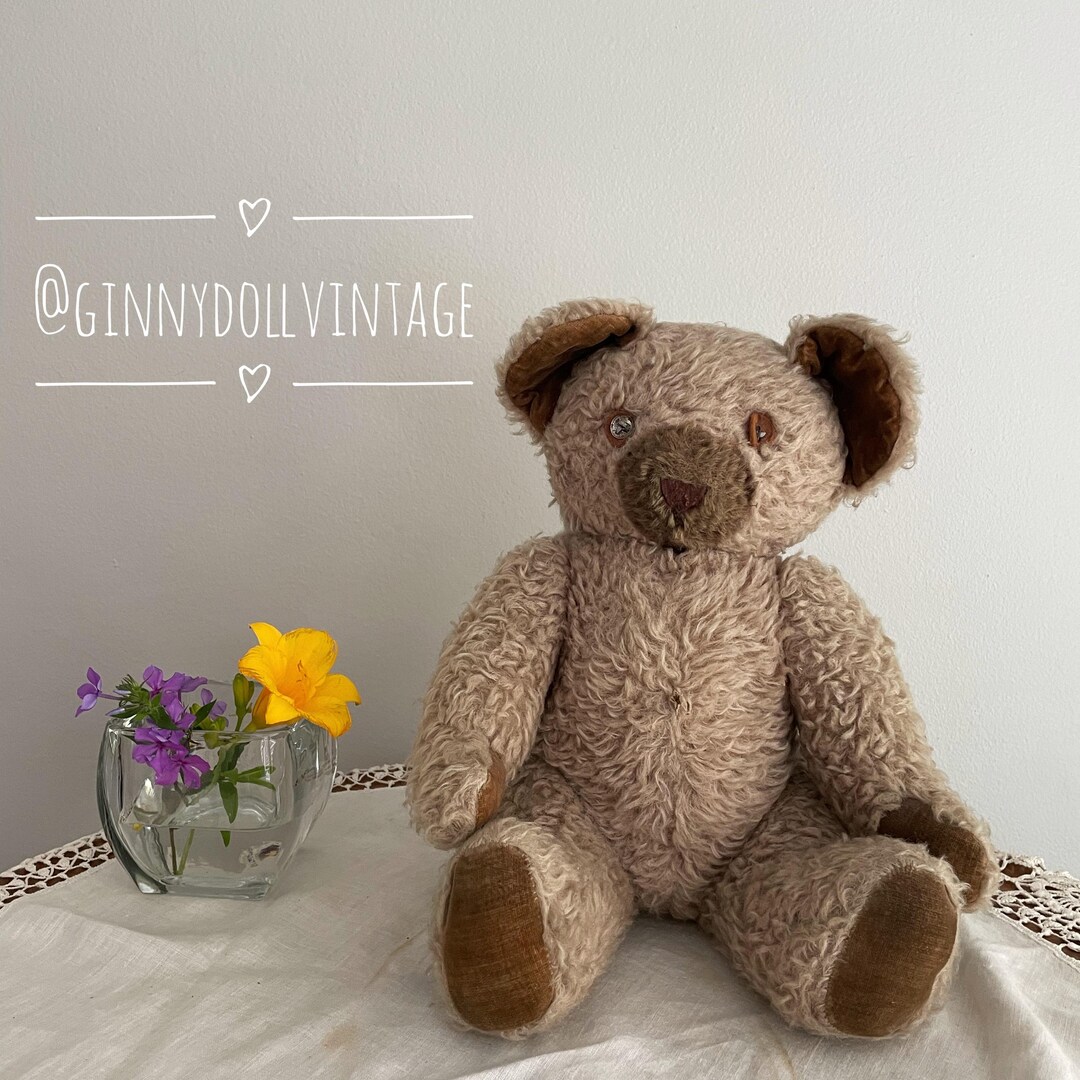 Vintage Brown Knickerbocker Teddy Bear With Posable Limbs and Head Sold ...