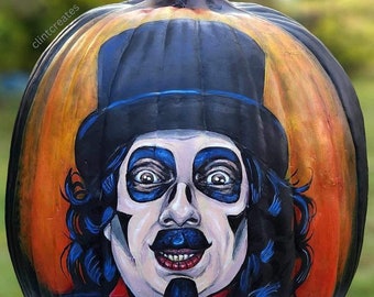THRILLER ZOMBIE Custom Painted Pumpkin Horror Movie Prop Decor Artwork ...