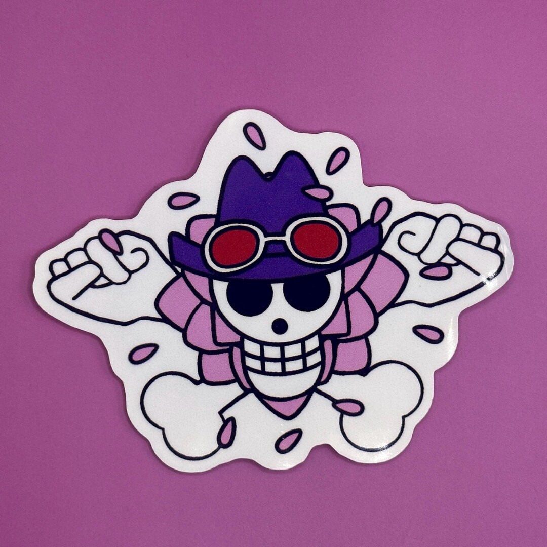 Nico Hana Flower Robin Jolly Roger One Piece Kiss Cut Sticker - Etsy