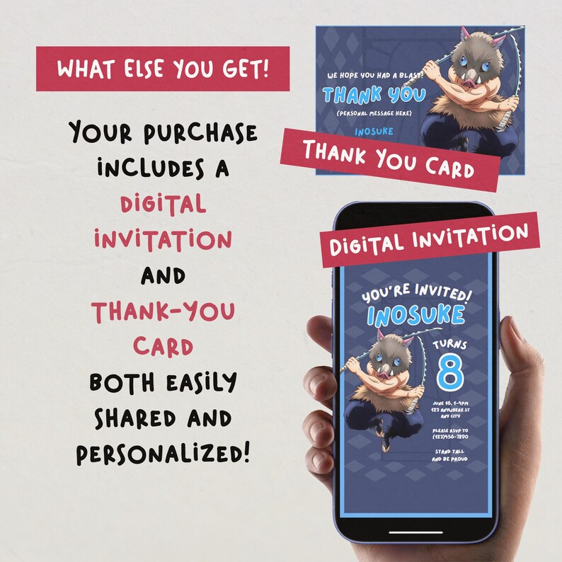 Editable Boys Anime Birthday Invitation Template Ninja Party Invite ...