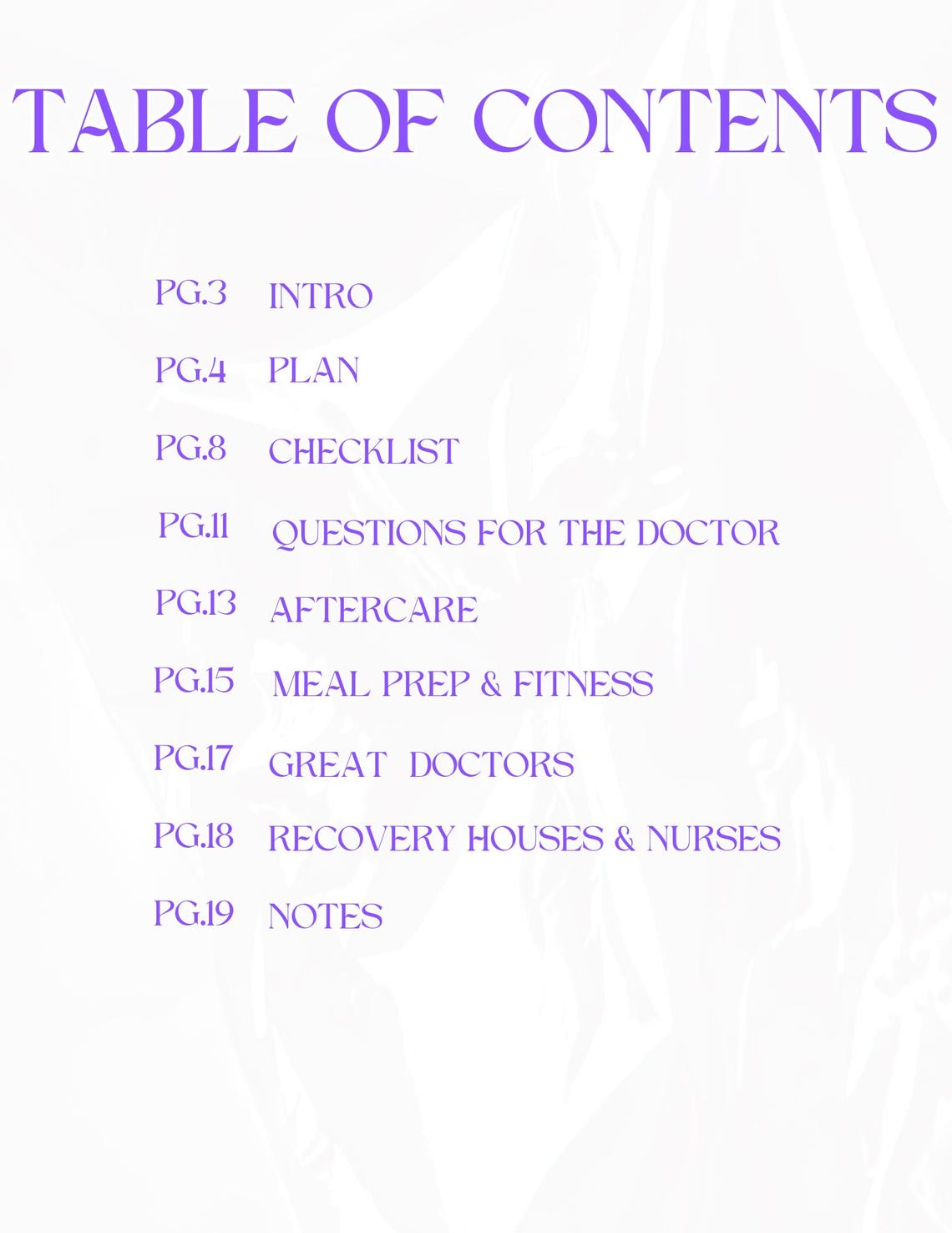 Plan That Surgery-post Op Surgery Guide - Etsy