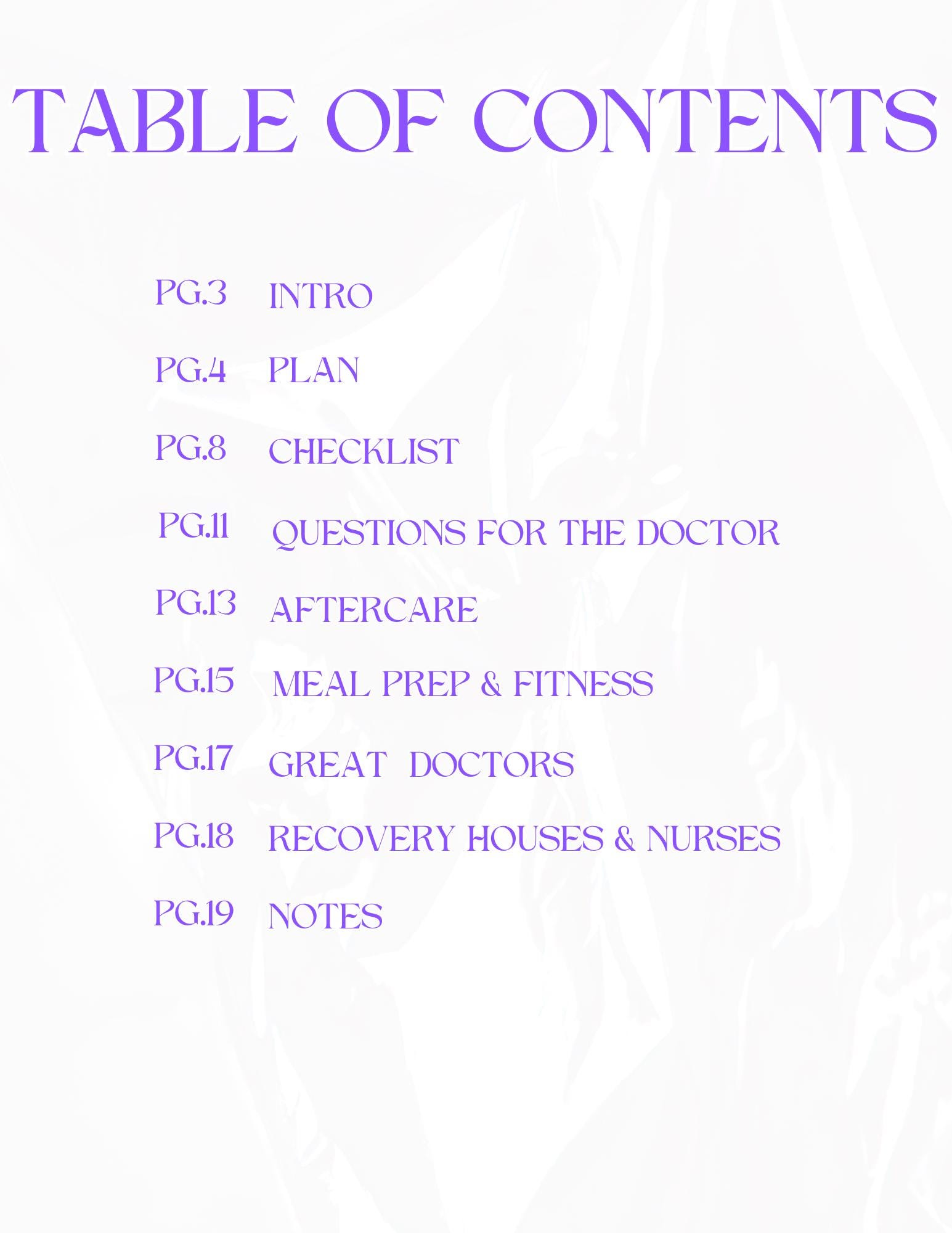 Plan That Surgery-post Op Surgery Guide - Etsy