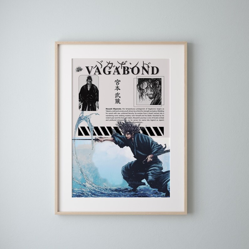 Vagabond Poster, Manga Vagabond, Vagabond Wall Decor, Poster Vagabond ...