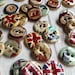 Large Vintage Style London Wooden Buttons. Shiny Round 25 Mm Sewing ...