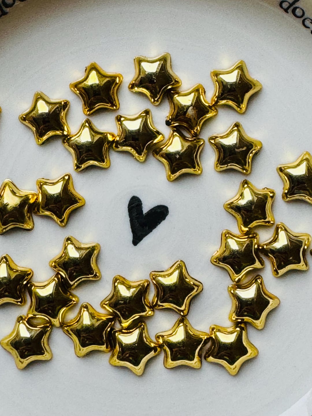 Gold Star Cabochons, Flat Back Embellishments (15 Pc, 13 Mm) - Etsy