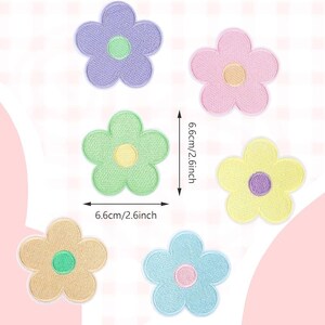 Iron on Patches. 70 Mm Large Pastel Flower Shaped Iron On/sew on ...